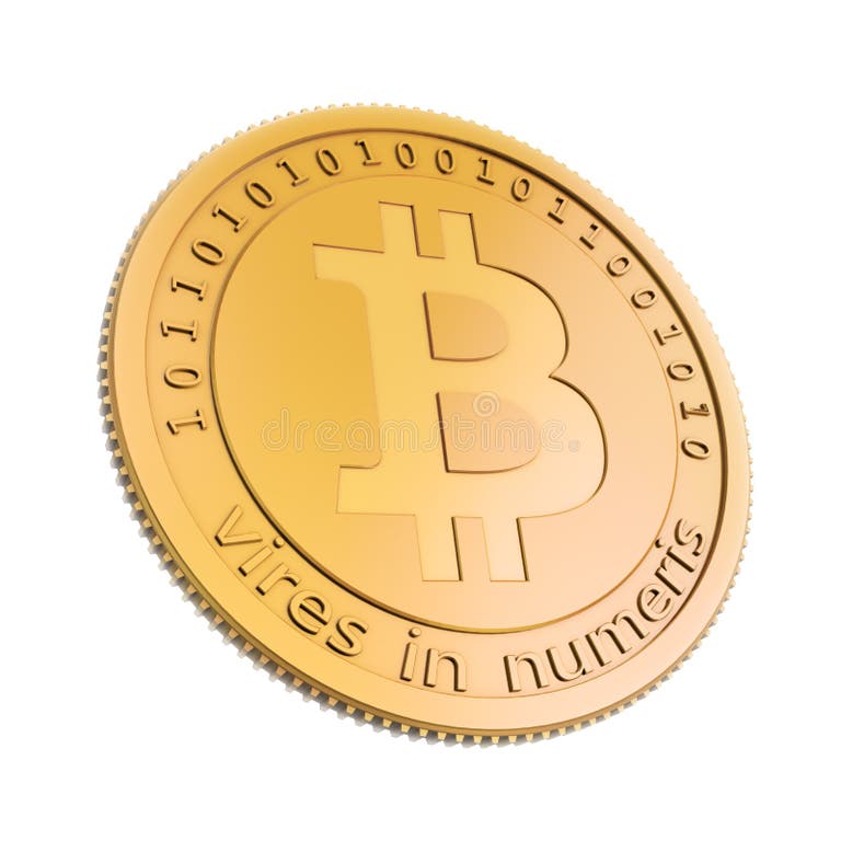 Bit Coins, the Virtual Currency Stock Illustration - Illustration of ...