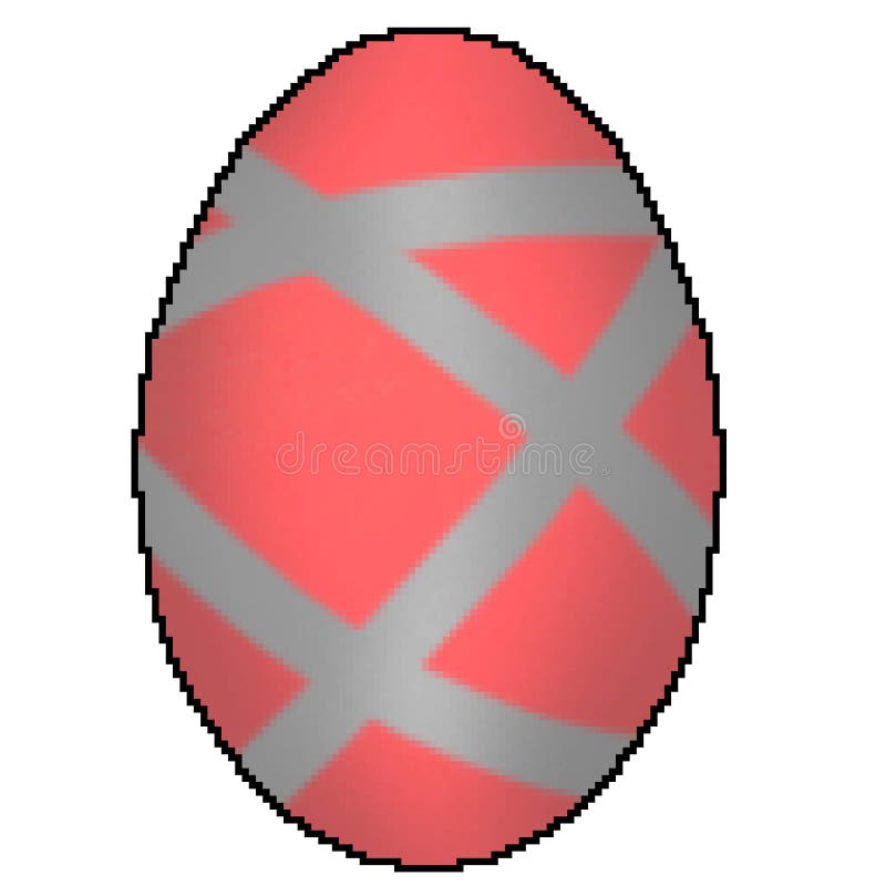 8 Bit Drawn Colorfully Designed Easter Egg Stock Illustration ...