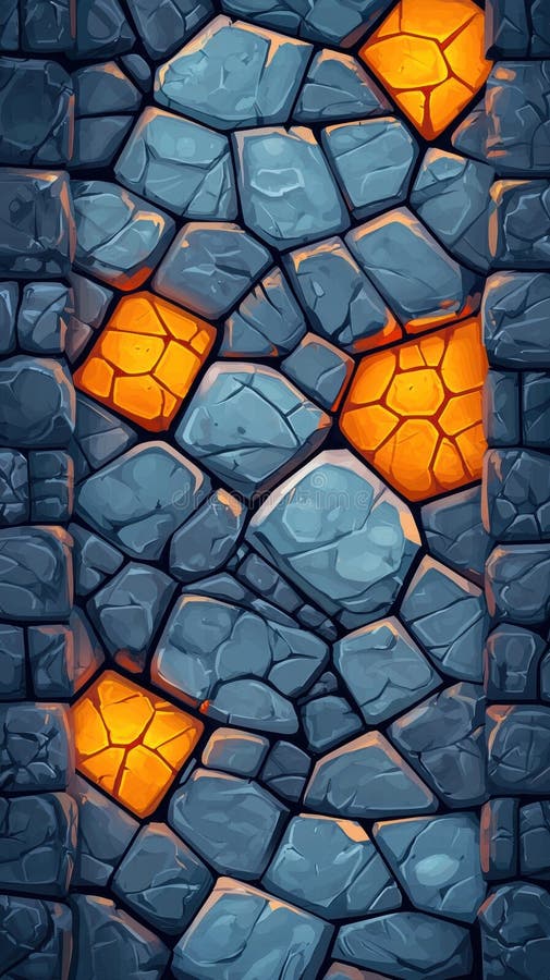 8-bit Dungeon Floor Tiles with Glowing Elements, Perfect for Classic ...