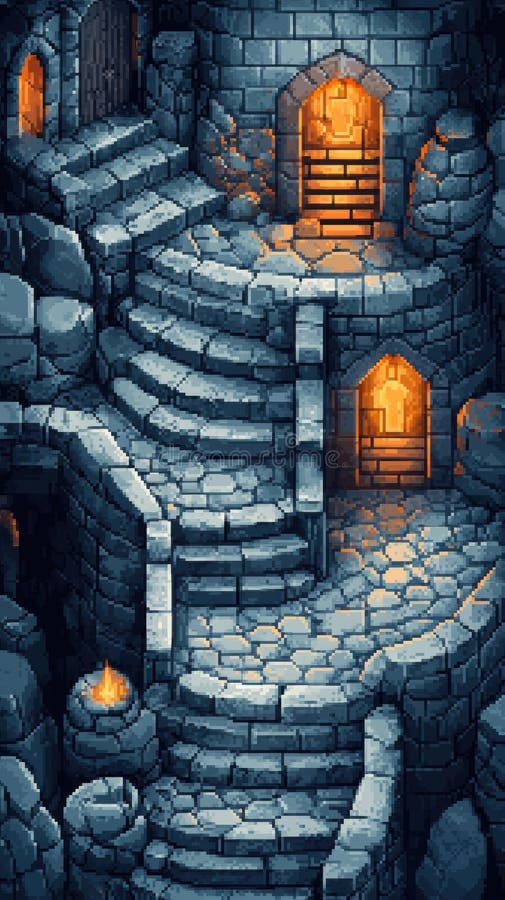 8-bit Dungeon Tileset for Retro Game Environment Design, Dark and Moody ...