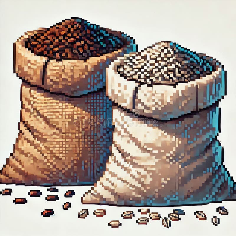8-bit Harvested Wheat Storage Stock Illustration - Illustration of ...
