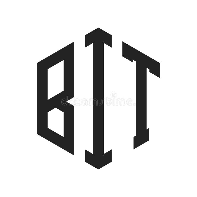 BIT Logo Design. Initial Letter BIT Monogram Logo Using Hexagon Shape ...