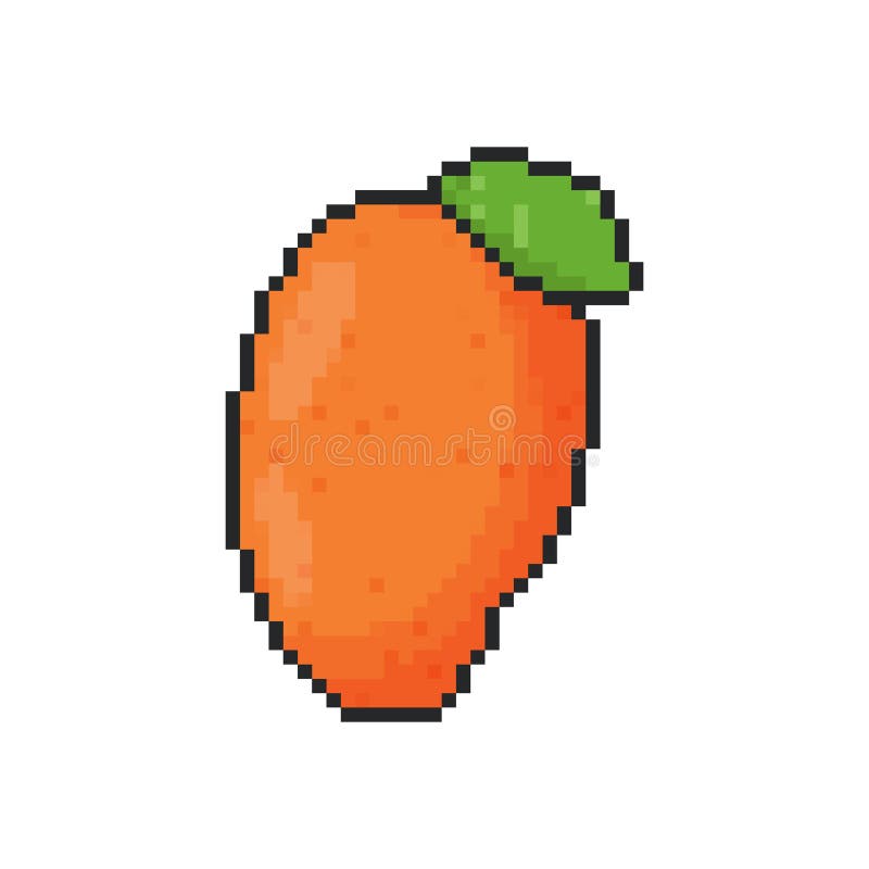 8 Bit Mango Icon. Pixel Art Object. Retro 80s,90s Video Game Graphics ...