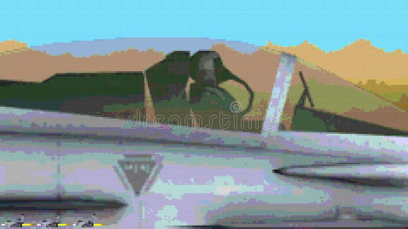 8 bit military plane game stock footage. Video of graphic - 236500500