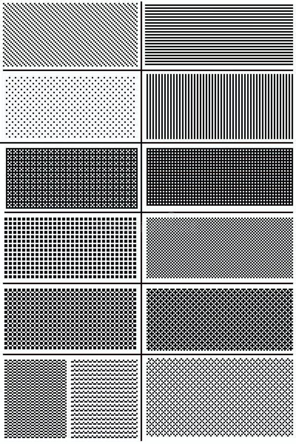 1 Bit Pattern, Black and White on Pixel Art in 13 Types of Patterns ...