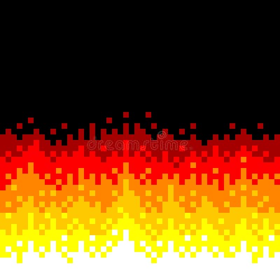 8-Bit Pixel-art Fire Background Stock Vector - Illustration of game ...