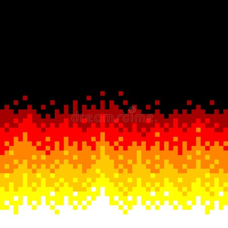 8-Bit Pixel-art Fire Background Stock Vector - Illustration of game ...