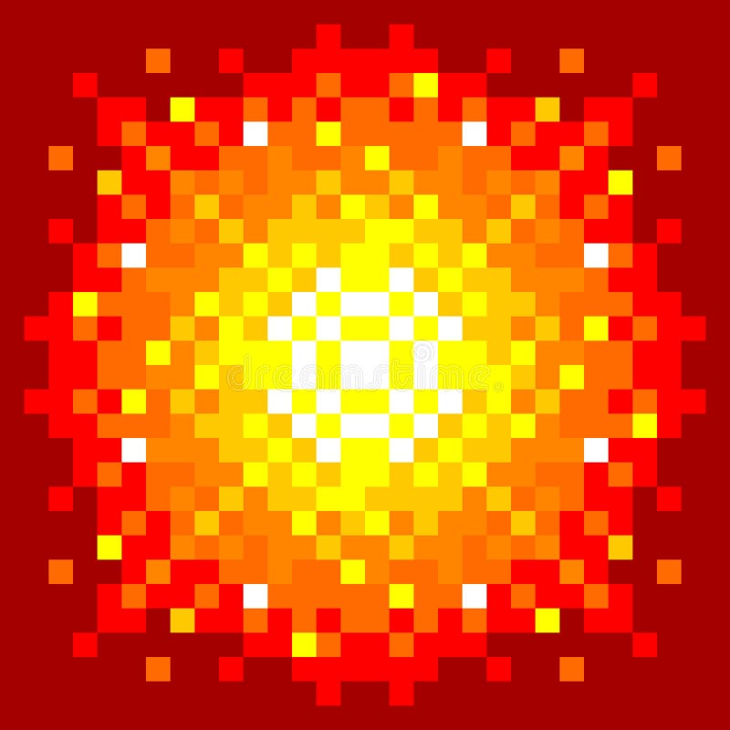 8-Bit Pixel-art Fire Background Stock Vector - Illustration of game ...