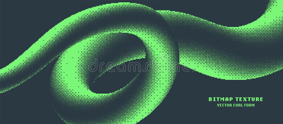 8Bit Pixel Art Style Bitmap Texture Curl Form Vector Wide Abstract Background Stock Vector ...