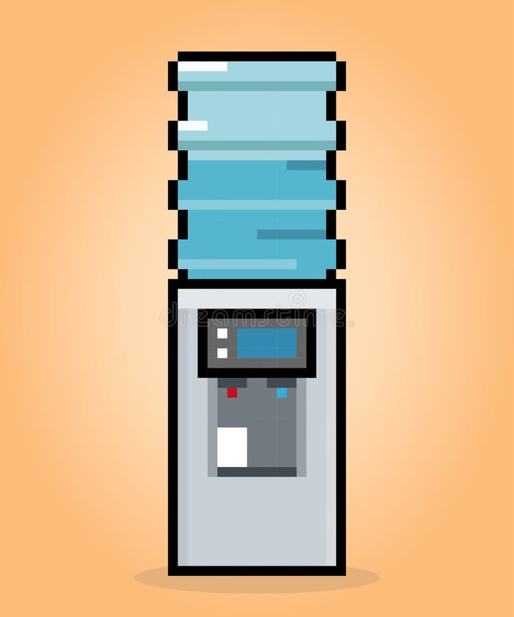 8 Bit Pixel Dispenser. Water Drink Machine Hot and Cool Water Stock ...