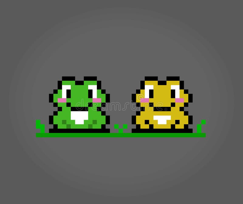 8 Bit Pixel Frog. Animals in Vector Stock Vector - Illustration of ...