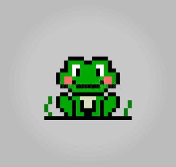8 Bit Pixel Frog. Animals in Vector Stock Vector - Illustration of ...