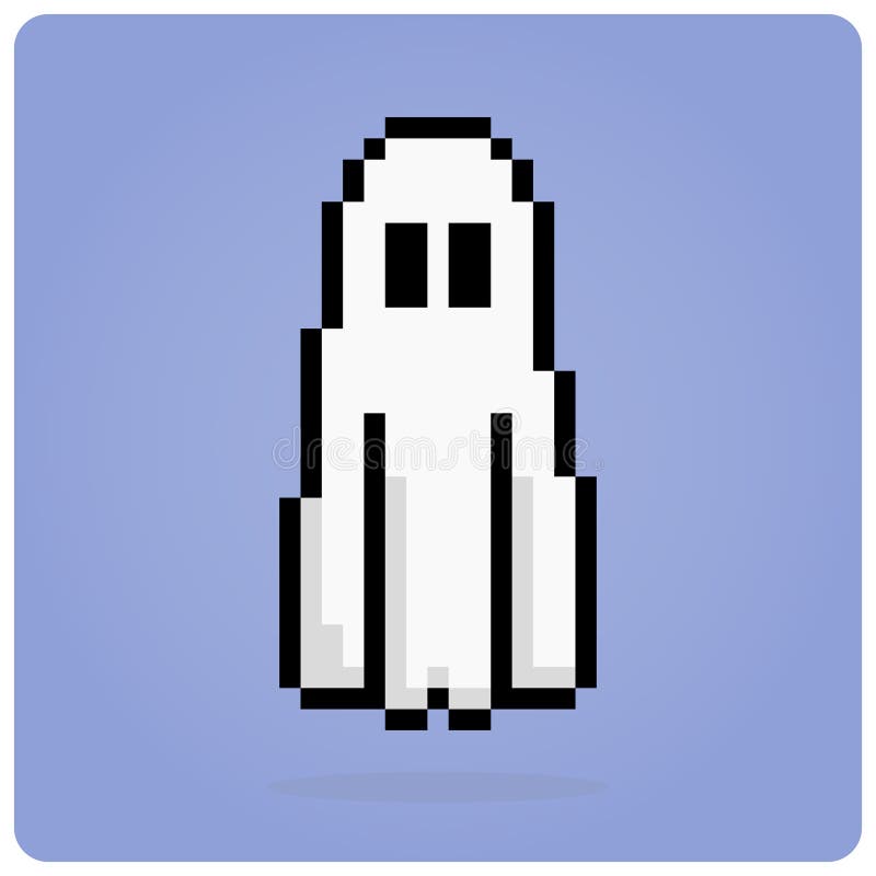 8 Bit Pixel Flying Ghost in Vector Stock Illustration - Illustration of ...