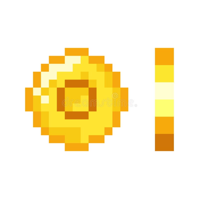 8-bit Pixel Graphics Icons. Isolated Vector Illustration. Game Art ...