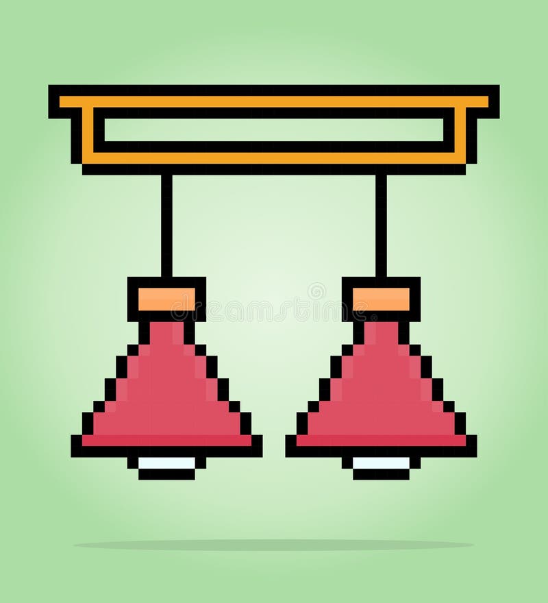 8 Bit Pixel Kitchen Lamp in Vector Illustration Stock Vector ...