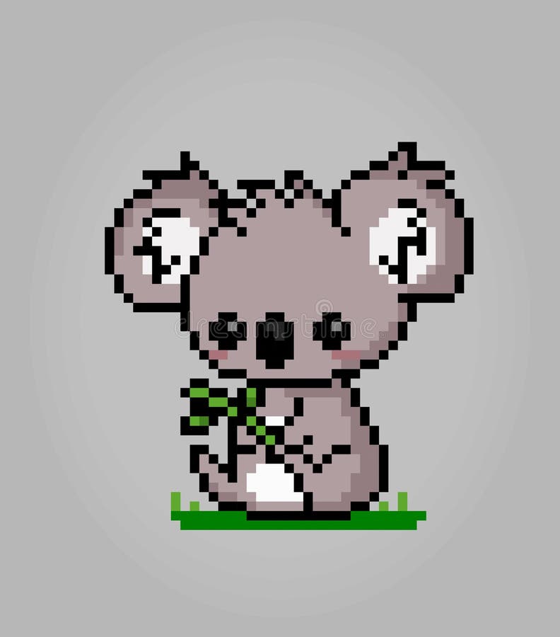 8 Bit Pixel Koala. Animals in Vector Stock Vector - Illustration of ...