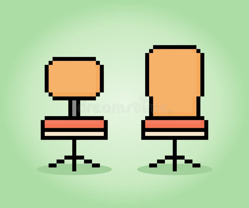 8 Bit Pixel Modern Chair in Vector Illustration Stock Vector ...