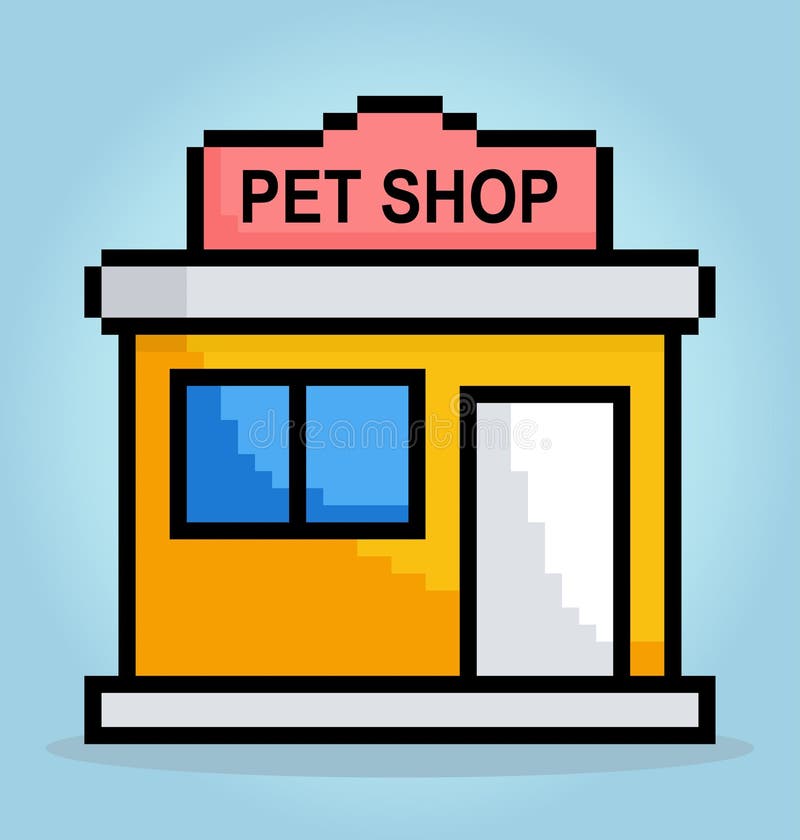 8 Bit Pixel, Pet Shop. Marketing Home Icon in Vector Stock Vector ...