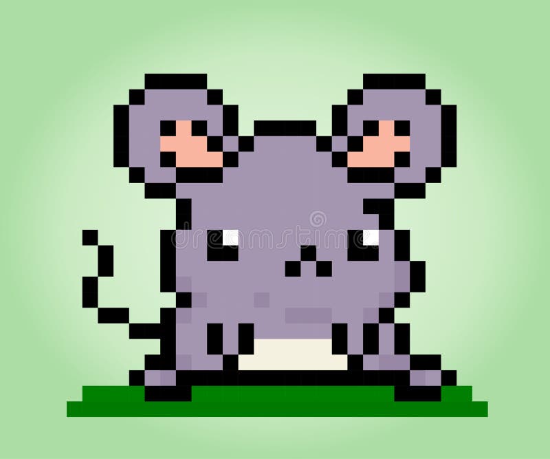 8-bit Pixel Rat. Animals for in Vector Stock Vector - Illustration of ...
