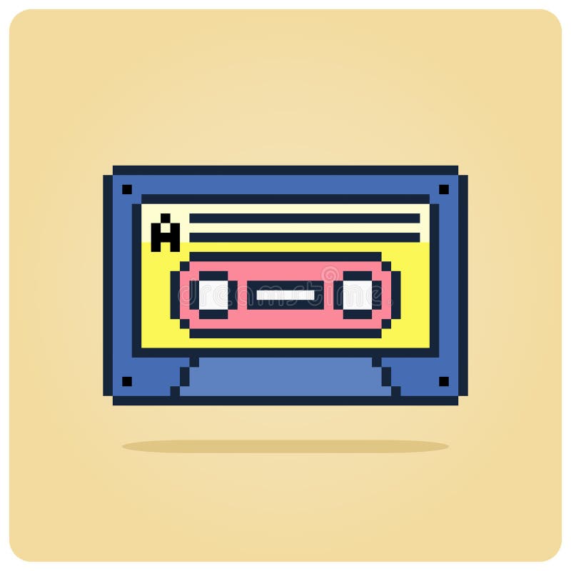 8-bit Pixel, Retro Music Cassette. Pixel Cassette in Vector Stock ...