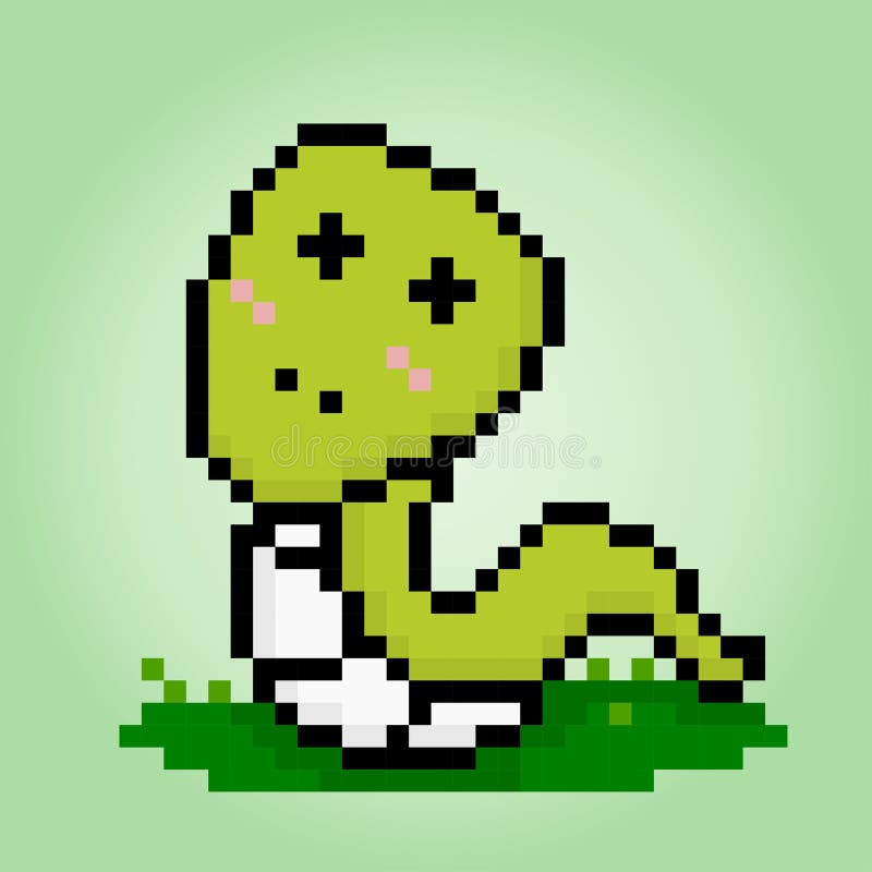 8 Bit Pixel of Snake. Animal Pixel in Vector Stock Vector ...