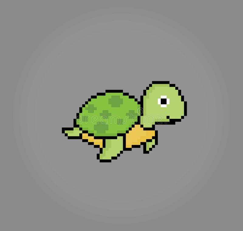 8 Bit Pixel Turtle. Animal Pixels in Vector Stock Vector - Illustration ...