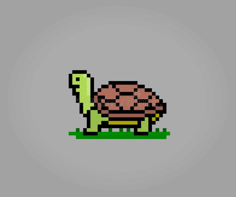 8 Bit Pixel Turtle. Animal Pixels in Vector Stock Vector - Illustration ...