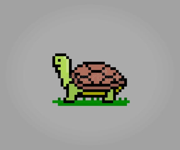 8 Bit Pixel Turtle. Animal Pixels in Vector Stock Vector - Illustration ...