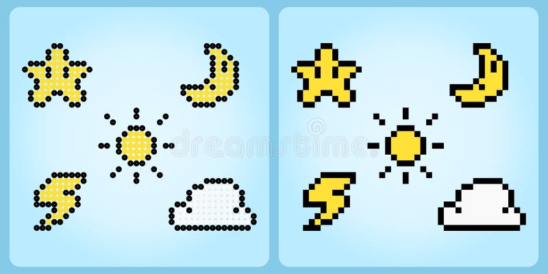 8 Bit Moon Pixels. Pixel Art Vector Illustration Stock Vector ...