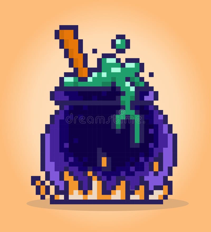 8 Bit Pixel Witch Potions. Medicine for Game Assets in Vector Stock ...