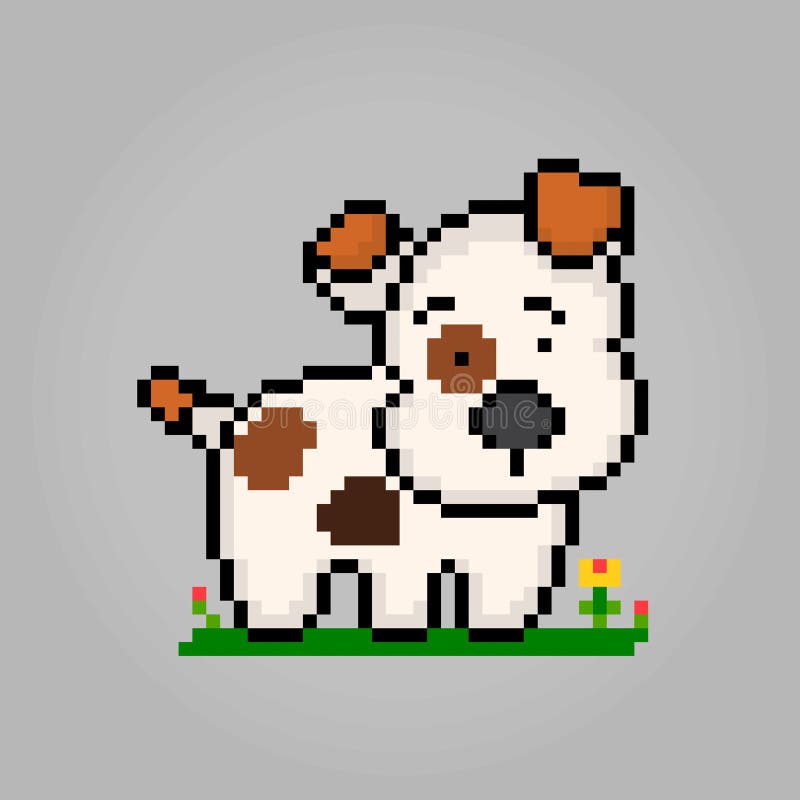 8 Bit Pixels of Beagle Dogs. Animal Pixel Art Stock Vector ...