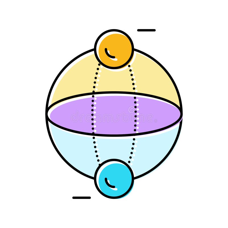 Bit Quantum Technology Color Icon Vector Illustration Stock ...