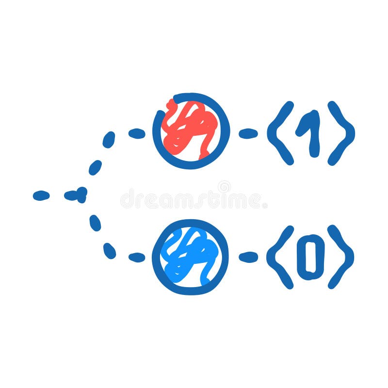 Bit Quantum Technology Icon Doodle Illustration Stock Illustration ...