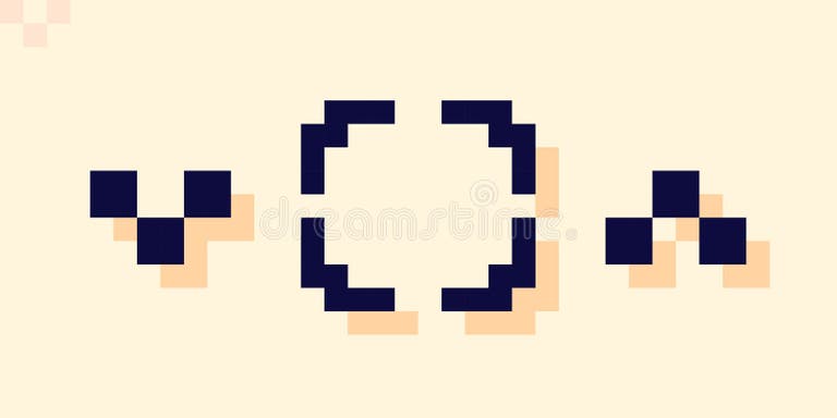 8 bit simple art icons. stock vector. Illustration of focus - 390293498