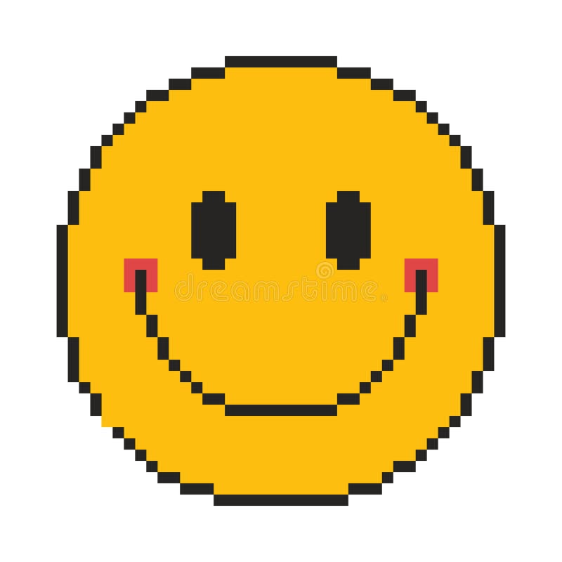 8 Bit Smile Icon. Pixel Art Object. Retro 80s,90s Video Game Graphics ...