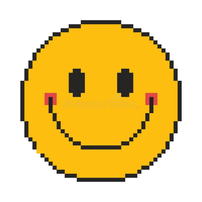 8 Bit Smile Icon. Pixel Art Object. Retro 80s,90s Video Game Graphics ...