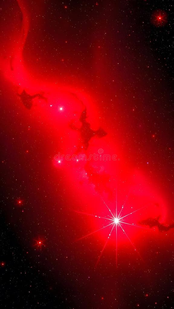 16Bit StellarPixel Galaxy Exploding with Red Nebulae and Fiery Stars in ...