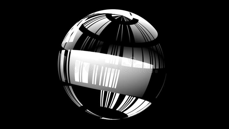 Bit Stream Digital Pixels on Rotating Sphere Stock Footage - Video of ...