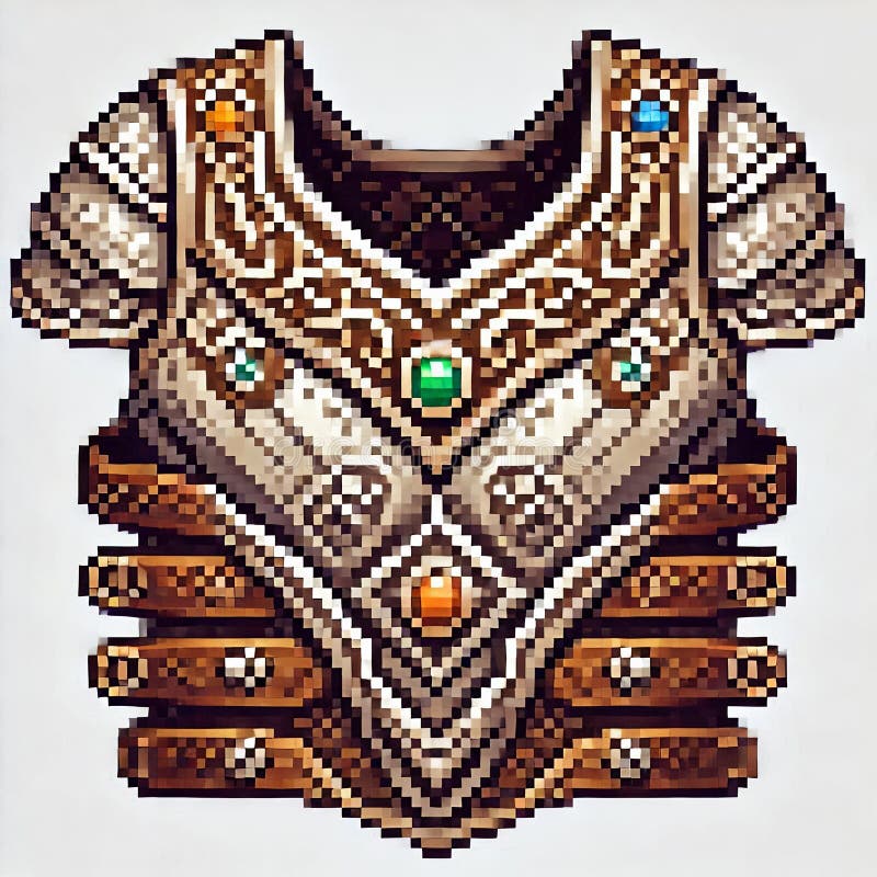 8-bit Warriorâ€™s Armor stock illustration. Illustration of legendary ...