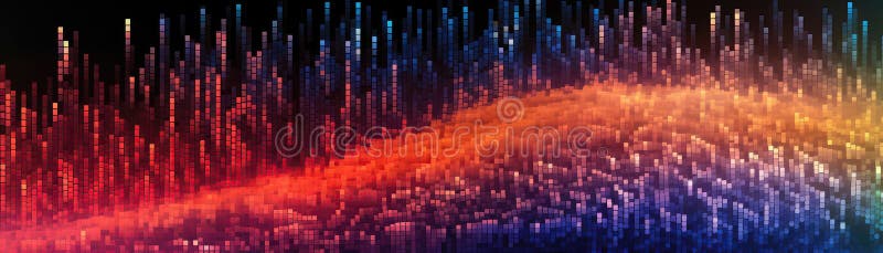 Bit Wave with Coral Style Background Panoramic Banner. Generative AI ...