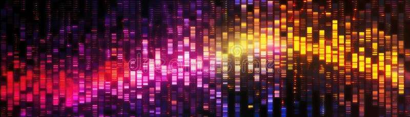 Bit Wave Gene with Red Purple Yellow Style Background Panoramic Banner ...