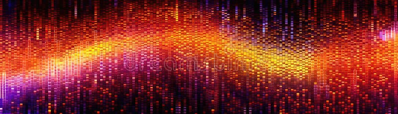 Bit Wave Gene with Red Yellow Purple Style Background Panoramic Banner ...