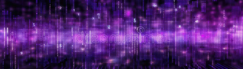 Bit Wave with Purple Style Background Panoramic Banner. Generative AI ...