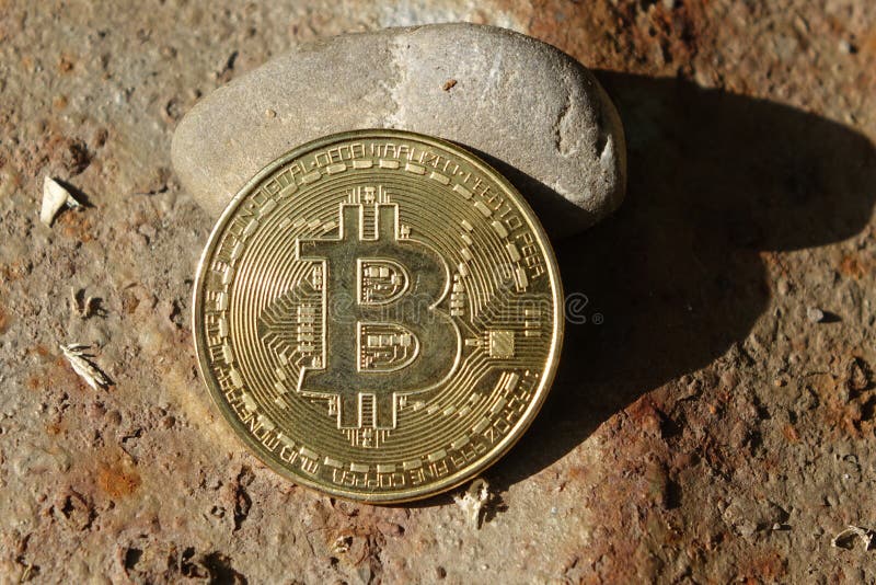 Bitcoin on Abstract Background. Cryptocurrency Background Conception ...