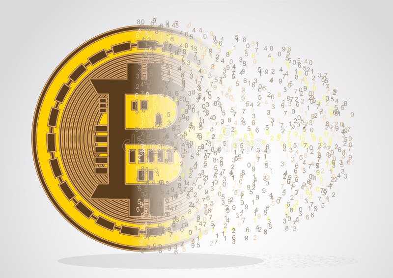 Bitcoin abstract sign stock vector. Illustration of exchange - 89145969