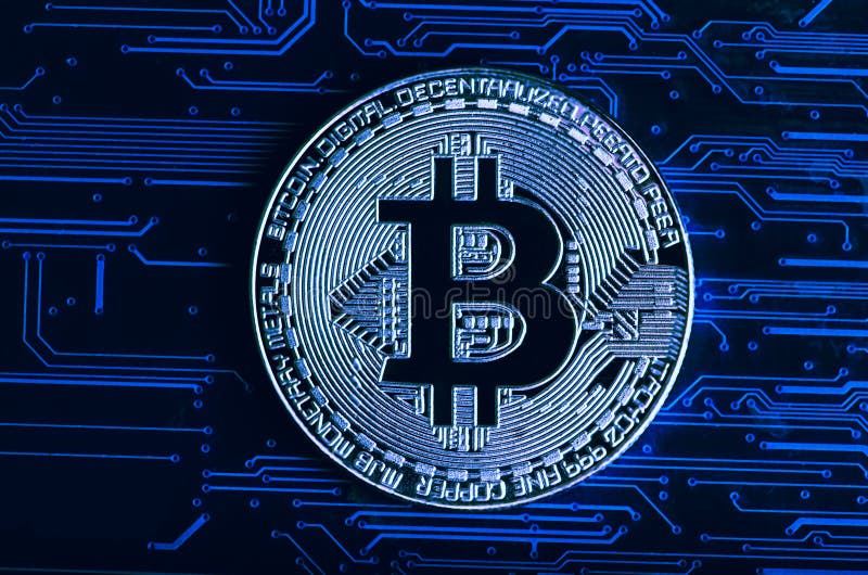 Bitcoin Abstrakter Hintergrund Von Cryptocurrency Stockbild - Bild von ...