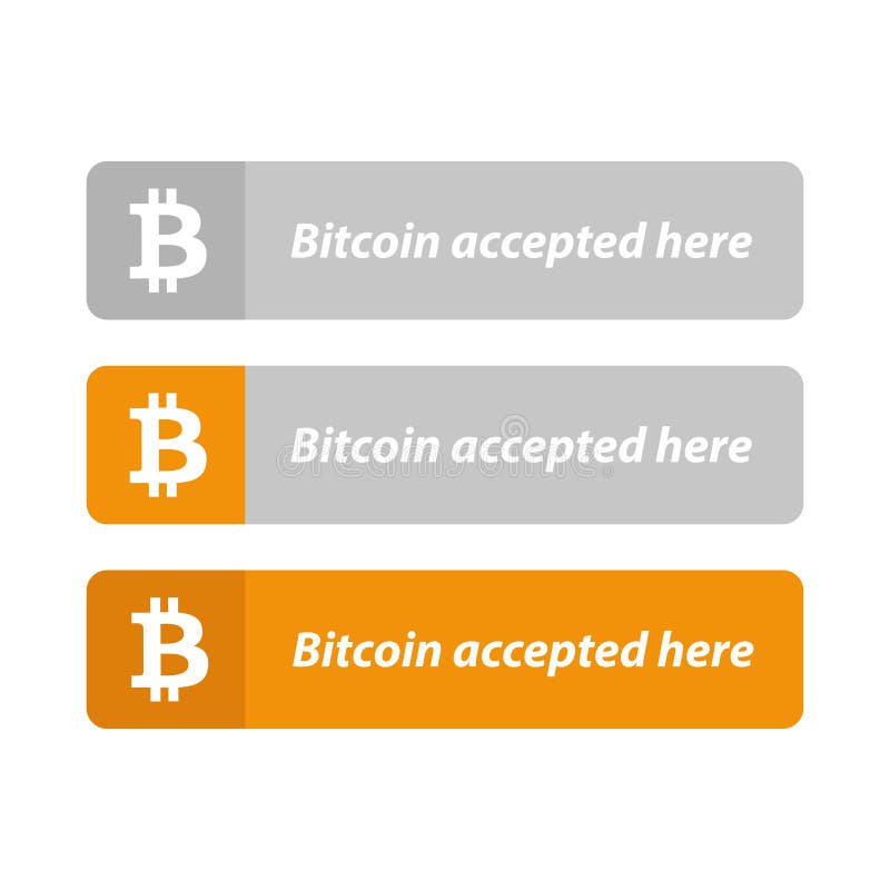 Bitcoin Accepted Here Button Stock Illustrations – 139 Bitcoin Accepted ...