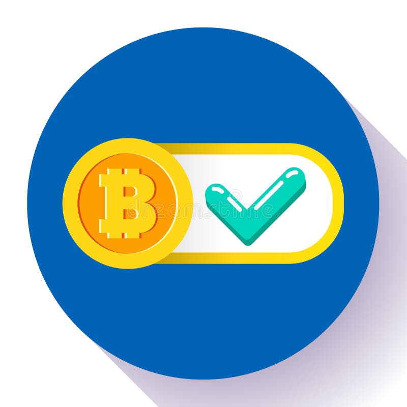 Bitcoin Accepted Here Icon Vector Flat Style. Stock Vector ...