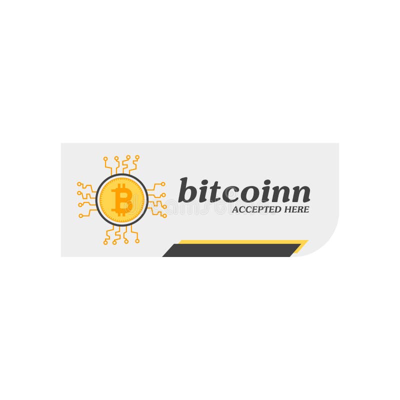 Bitcoin Accepted Here Logo Stock Illustrations – 143 Bitcoin Accepted ...