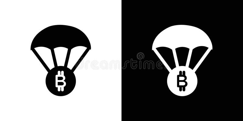 Bitcoin Airdrop Icon Logo Set Vector Stock Vector - Illustration of ...